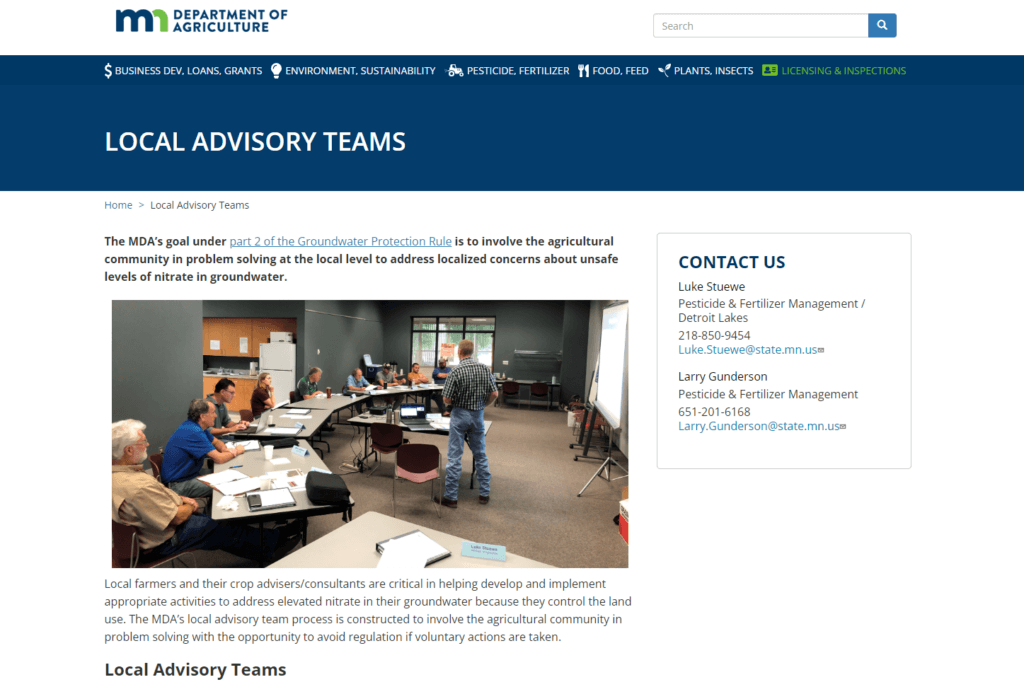 MDA webpage highlights local advisory teams - Minnesota Corn Growers ...